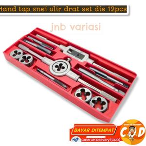 Jual hand tap sei snei ulir drat mur baut set die 12 pcs Alat si ulir ...
