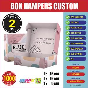 Jual 16x16x5 cm Box Hampers Dus Hamper Custom Kotak Kado Duplex 310 GSM ...