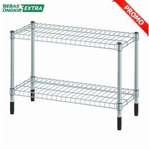 Jual ORI Rak Besi Dua Tingkat Serbaguna Kokoh Minimalis 60x25x40cm ...