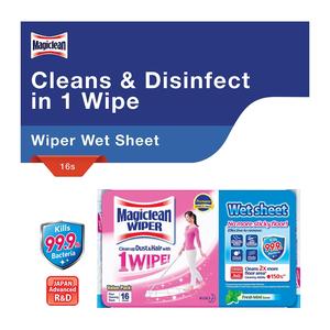 Jual Magiclean Wiper Wet Sheets Fresh Mint 16s Wiper Wet Sheets - Kota ...