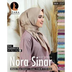 Promo AZARA HIJAB SEGI EMPAT NORA SINAR LASER CUT JILBAB POLOS Salmon ...