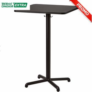 Jual ORI Meja Bar Bentuk Kotak Minimalis Tinggi 105cm 70x70cm_Hitam ...