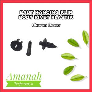 Jual BAUT KANCING KLIP BODY RIVET PLASTIK UKURAN BESAR HITAM - besar ...