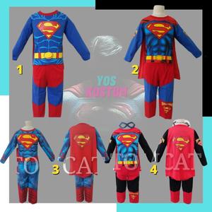 Jual Kostum Anak Laki Laki Superman Setelan Panjang Superhero Baju ...