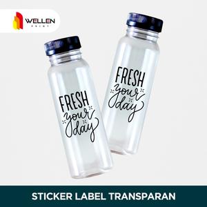 Jual WELLEN PRINT - Sticker botol minuman transparant sticker label ...