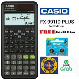 Jual KALKULATOR SCIENTIFIC CASIO FX 991ID PLUS 2 ORI FREE BATERAI LR44 ...