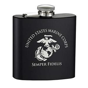 Promo Marine Corps Flask - Matte Black - USMC Flasks for Liquor Cicil 0 ...