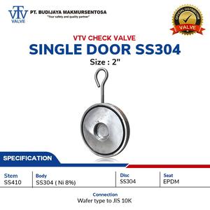 Jual Single Door Check Valve VTV SS304 JIS 10K - Size : 2" - Kota Medan ...