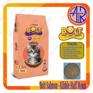 Jual Makanan Kucing Bolt Salmon Kitten Kibble Half Moon-Dry Cat Food ...
