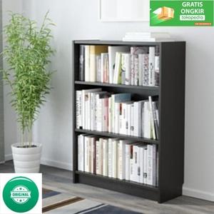 Jual KEA Rak Buku Kecil 3 Tingkat Minimalis 80x28x106cm Original_Hitam ...