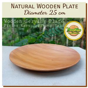 Jual Wooden Plate D-25 Cm piring kayu piring kayusaji piring kayu besar ...