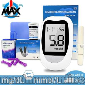 Jual MAXON Tester Gula Darah Glucometer Kit 50 Test Strip & Lancets ...