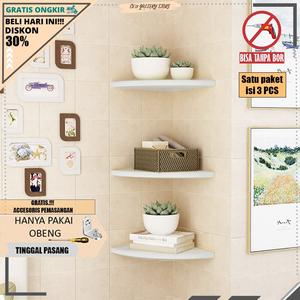 Jual Rak Ambalan Hiasan Dekorasi Dinding Sudut Tempel Ruang Tamu Susun ...