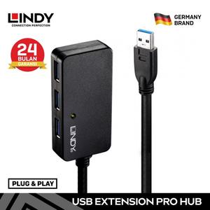 Jual LINDY 43159 10M Kabel 3 Port USB 3.0 Hub Active Extension Pro ...