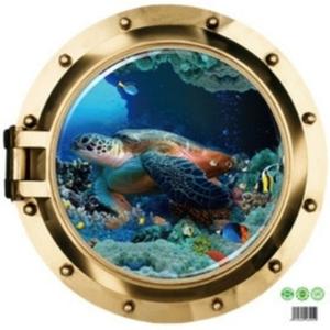 Jual Stiker Dinding / Kaca / Wall Sticker (Jendela Bawah Laut, Penyu ...