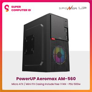 Jual CASE Power Up AEROMAX AM-560 with PSU 500W Casing Komputer - Kab ...