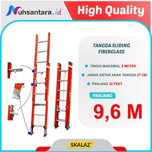 Jual Tangga Sliding Fiber Glass PLN 9,6 Meter 2 Steps Skalaz - Jakarta ...