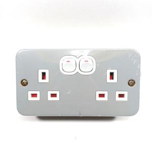 Jual Switch Socket Outlet 2x13AMP Metal/Stop Kontak Besi Double - Kota ...