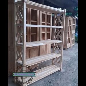 Jual Rak Lemari besar tempat Buku/ Berkas kerja kayu jati mentahan ...