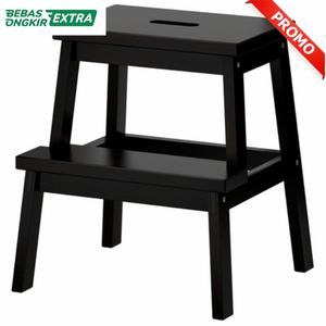 Jual ORI Bangku Kayu Aspen Kokoh Minimalis Dua Undakan 50cm_Hitam ...