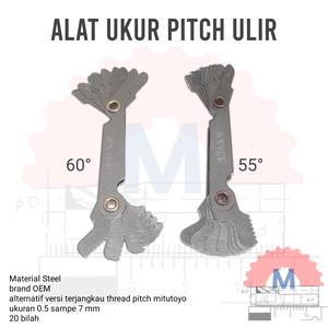 Promo Mal Ulir screw thread pitch gauge mal drat pengukur drat ulir ...