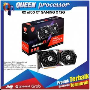 Jual ↨ VGA MSI AMD RADEON RX 6700 XT GAMING X 12GB GDDR6 192-BIT ...