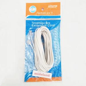 Jual kabel line telepon telephone telpon telfon rj11 rj 11 cable 10m 10 ...