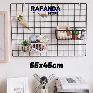 Promo Wire grid 65x45 besi ram dinding gantungan aksesoris hiasan kamar ...