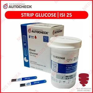 Jual Autocheck Gula Darah Test Strip Cek Blood Glucose Refill Isi 25 ...