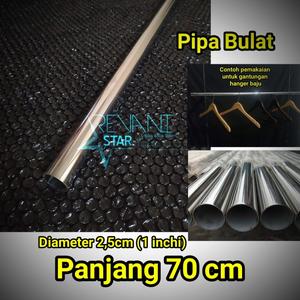 Jual Ukuran 70cm Pipa besi bulat stainless gantungan baju display ...