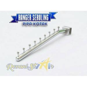 Jual Hanger Suling Pipa Kotak 6 Titik Gantungan baju seruling - Kota ...