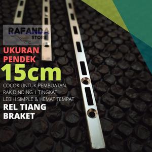Jual Tiang braket 15cm rel tiang bracket untuk kaca rak kayu rak ...