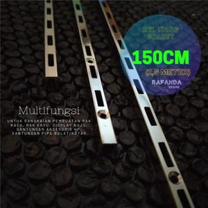 Jual Tiang braket 150cm rel tiang bracket untuk kaca rak kayu rak ...