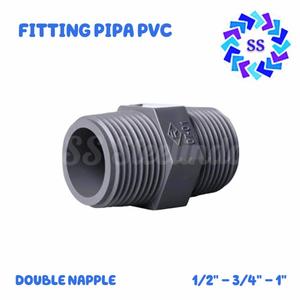 Jual FITTING/SAMBUNGAN PIPA PVC RUCIKA/POWER DOUBLE NAPPLE - 1 INCH ...