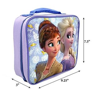 Promo Disney Frozen 2 Lunch Box with Princesses Elsa and Anna-Purple ...