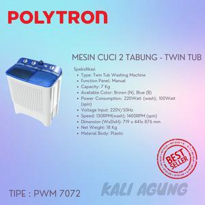 Jual MESIN CUCI POLYTRON 2 TABUNG 7 KG | PWM 7072 - Kota Serang - Kali ...