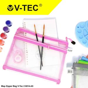 Jual Map Zipper Bag V-Tec 2 6014-A5 -Dompet Tas Dokumen Transparan Kain ...