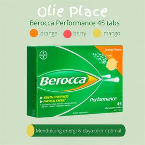 Jual Berocca Vitamin Effervescent Performance Energy 45 tabs ORANGE ...