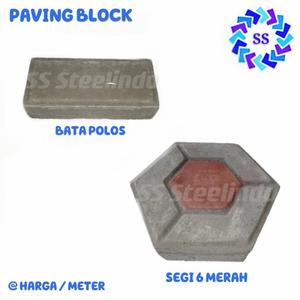 Jual PAVING BLOK / CON BLOCK MODEL SEGI 6 MERAH, BATA POLOS - SEGI 6 ...