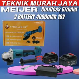 Jual MEIJER Gerinda Baterai Cordless Angle Grinder 2 BATTERY 4000mAh ...