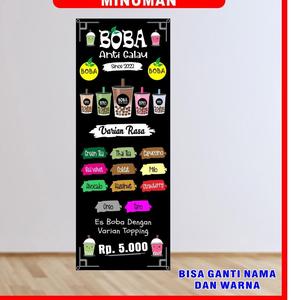 Jual Pasti Murah Cetak spanduk, banner, backdrop minuman boba ukuran 60 ...