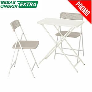 Jual ID 2 Kursi & Meja Lipat Untuk Balkon/Taman Outdoor Fleksible ...