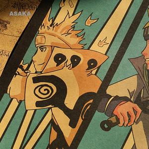 Jual Poster Kertas Kraft Desain Anime Naruto Namikaze Minato Gaya Retro ...