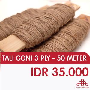 Jual TALI GONI KECIL 50 METER 3 PLY - TALI RAMI - JUTE ROPE - Kota ...