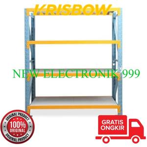 Jual KRISBOW STORAGE 4 SHELF RACK 180X60X200CM YLWBLU 294134 - Jakarta ...