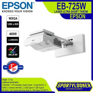 Jual Laser Projector Epson EB-725W | WXGA | 4000 Lumens | Ultra Short ...