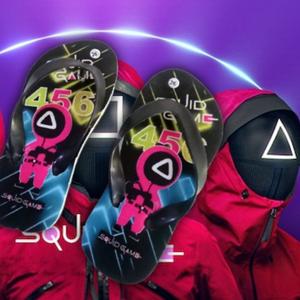 Jual Sandal Anak Laki laki Sendal Jepit Printing Squid Game - Hitam, 33 ...