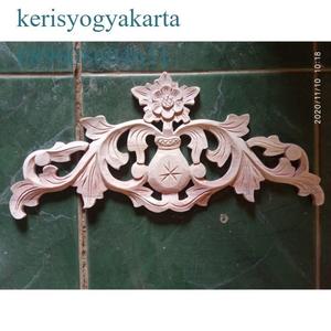 Jual Ukiran Ornamen Tempel Serbaguna Ornamen Kayu Ukir Mahkota Mawar ...
