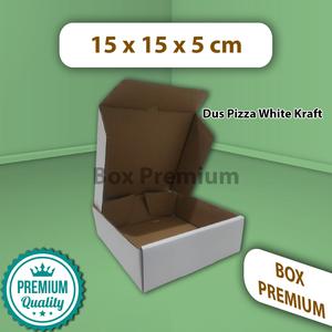 Jual Kardus Dus Box Kemasan Packing Packaging Pizza Putih 15x15x5 cm ...