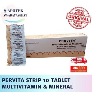 Jual PERVITA STRIP 10 Tab - Multivitamin Mineral Masa Pemulihan - Kab ...